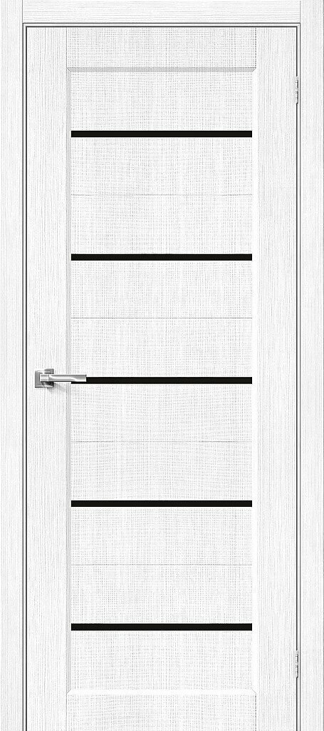 Дверь Мода-22 Black Line / Цвет Snow Melinga / Двери Браво