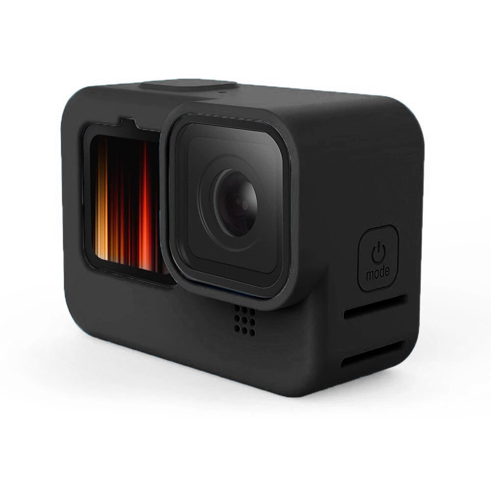 Силиконовый противоударный чехол MyPads для GoPro HERO9 Black Edition ультра-тонкая полимерная из мягкого качественного силикона черный