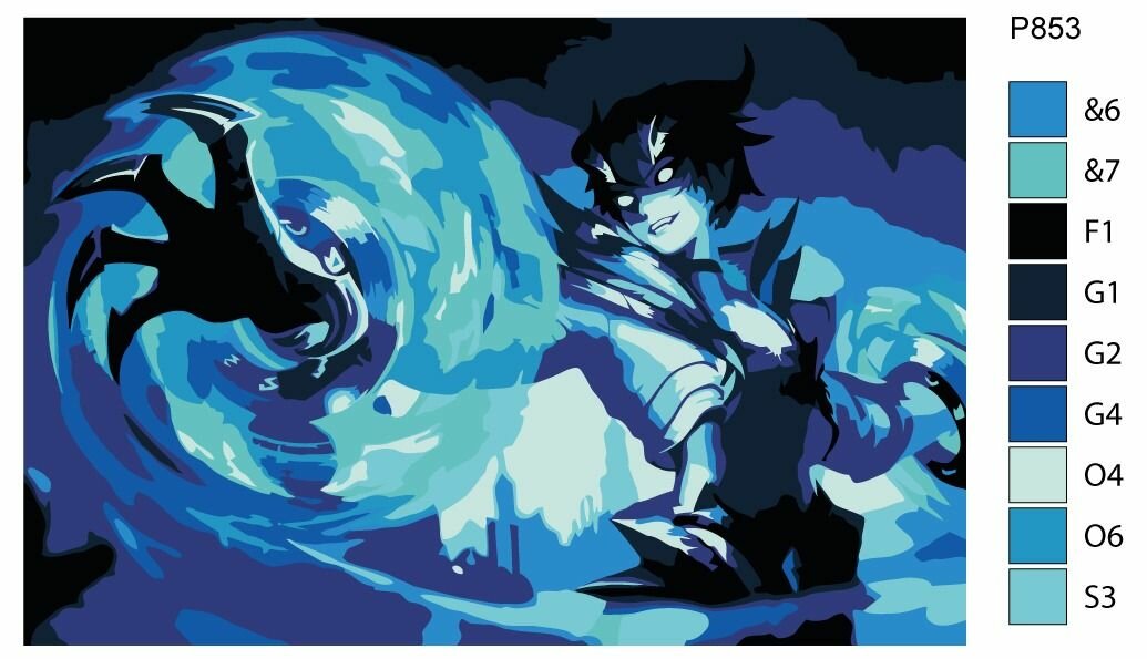 Детская картина по номерам P853 "Игра Mobile Legends. Дариус" 30x20