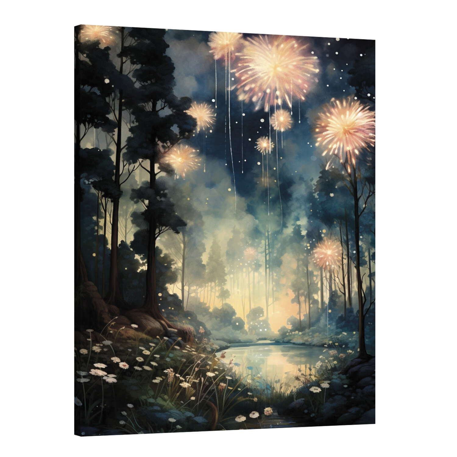 Интерьерная картина 50х70 "Дружеский фейерверк"