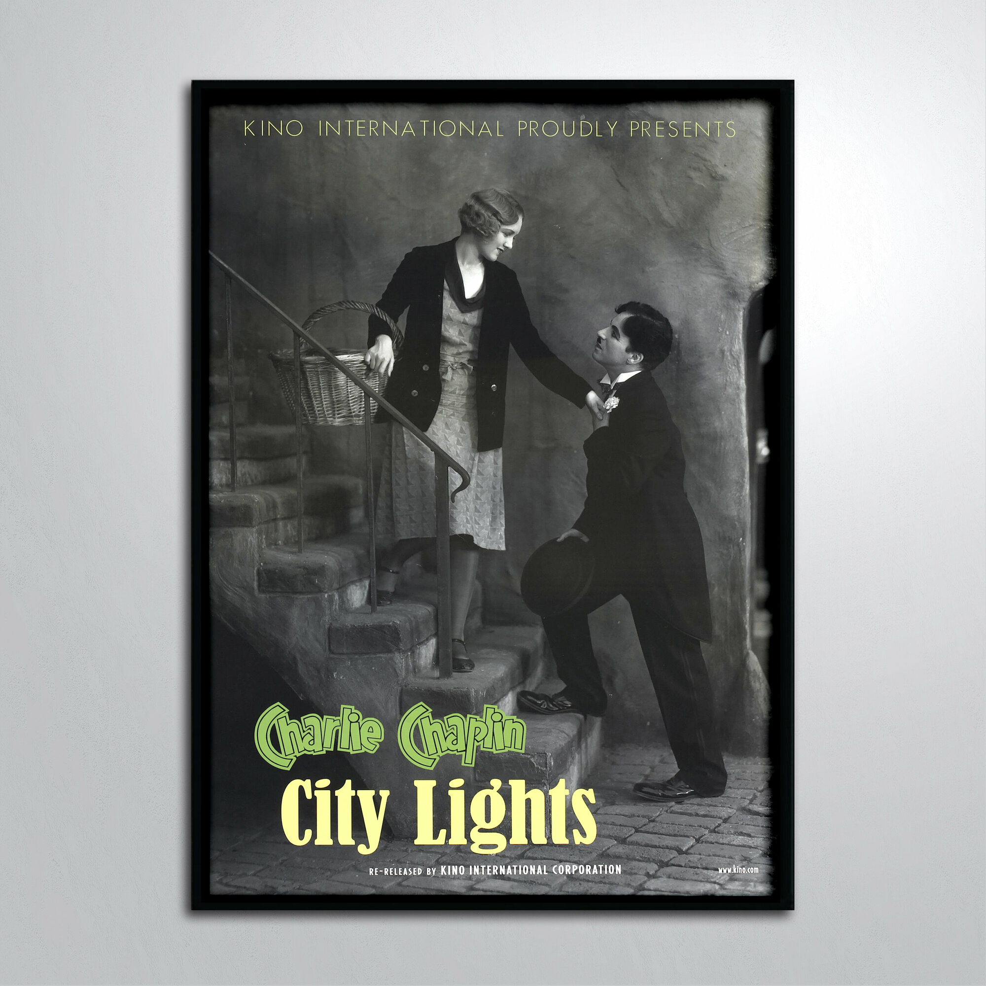 Постер без рамы/Винтажный плакат/Чарли Чаплин Огни большого города (1931) Любовь City Lights