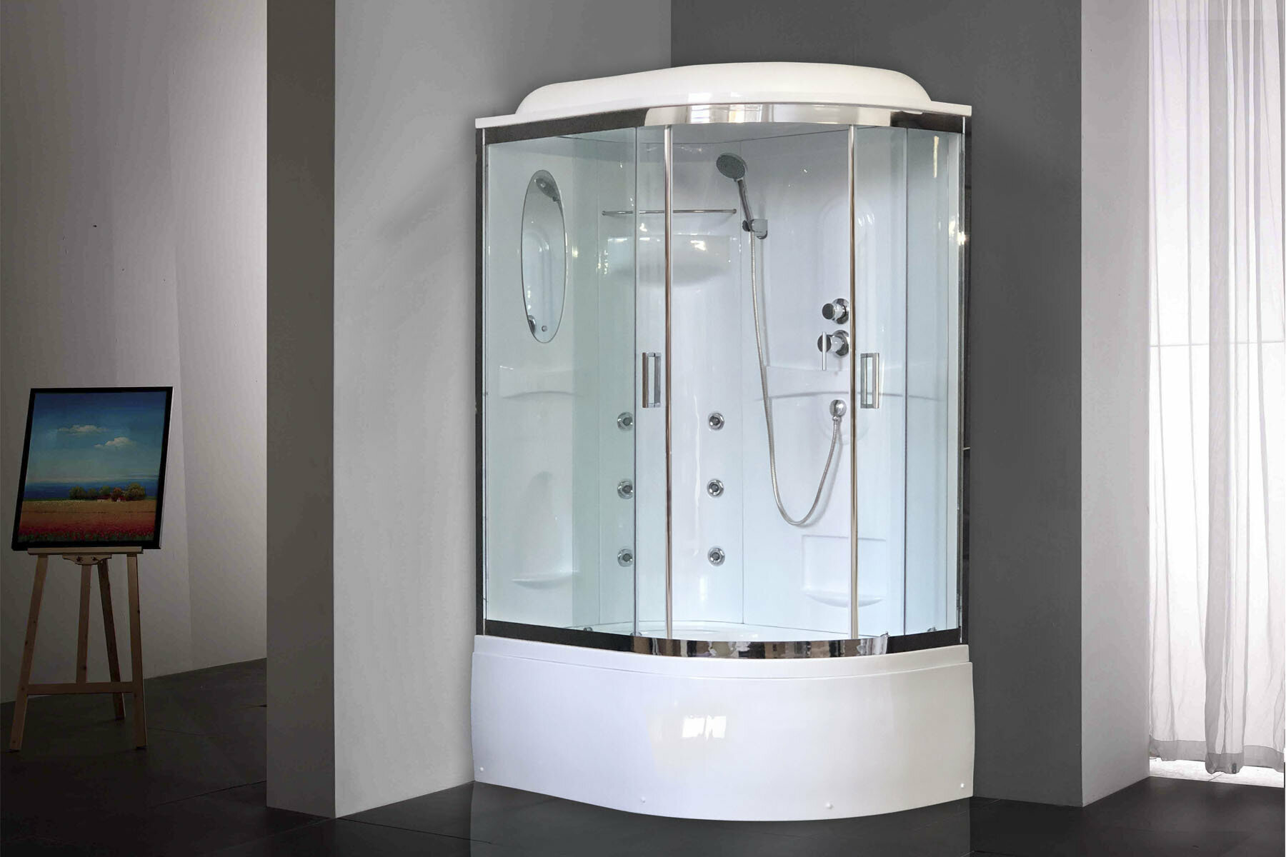 Душевая кабина (прозрачное) левая 120x80x217