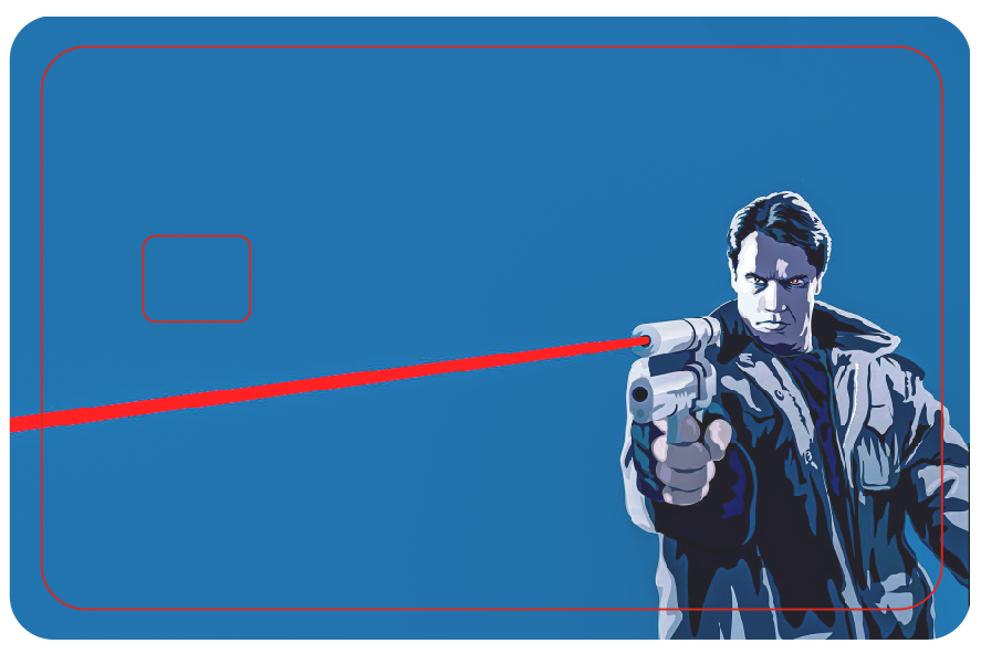 Наклейка на банковскую карту, Терминатор