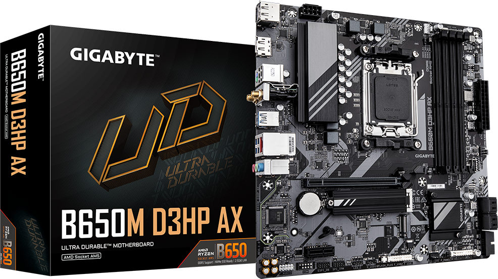 Материнская плата Gigabyte B650M D3HP AX Socket AM5, оригинал