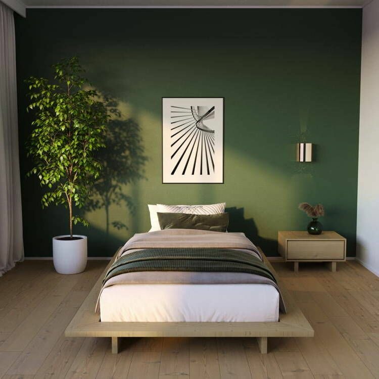 Кровать татами низкая 90x190 япония Нихон цвет Бук