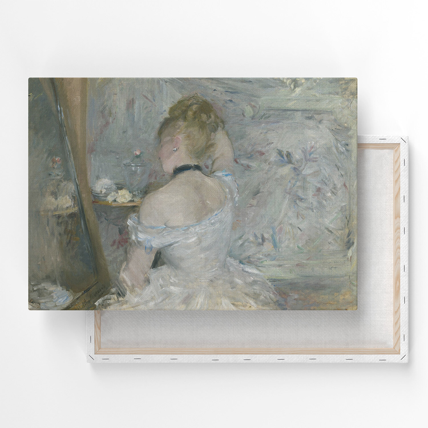 Картина на холсте, репродукция / Берта Моризо - Woman at Her Toilette / Размер 60 x 80 см