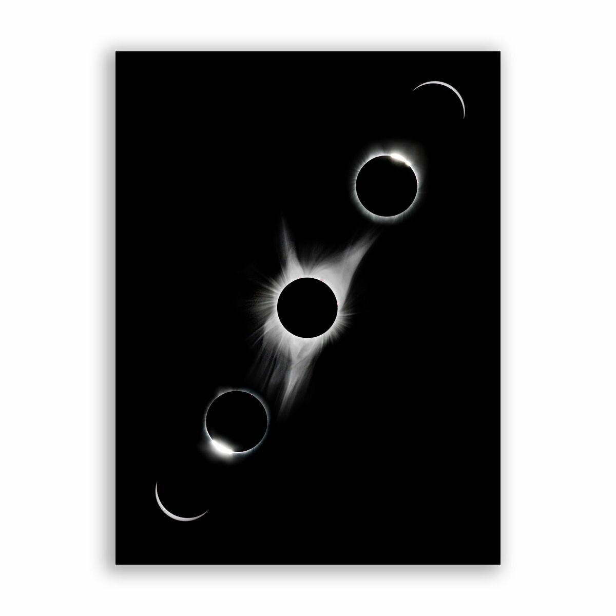 Постер, плакат на бумаге / Moon / Луна / Размер 40 x 53 см