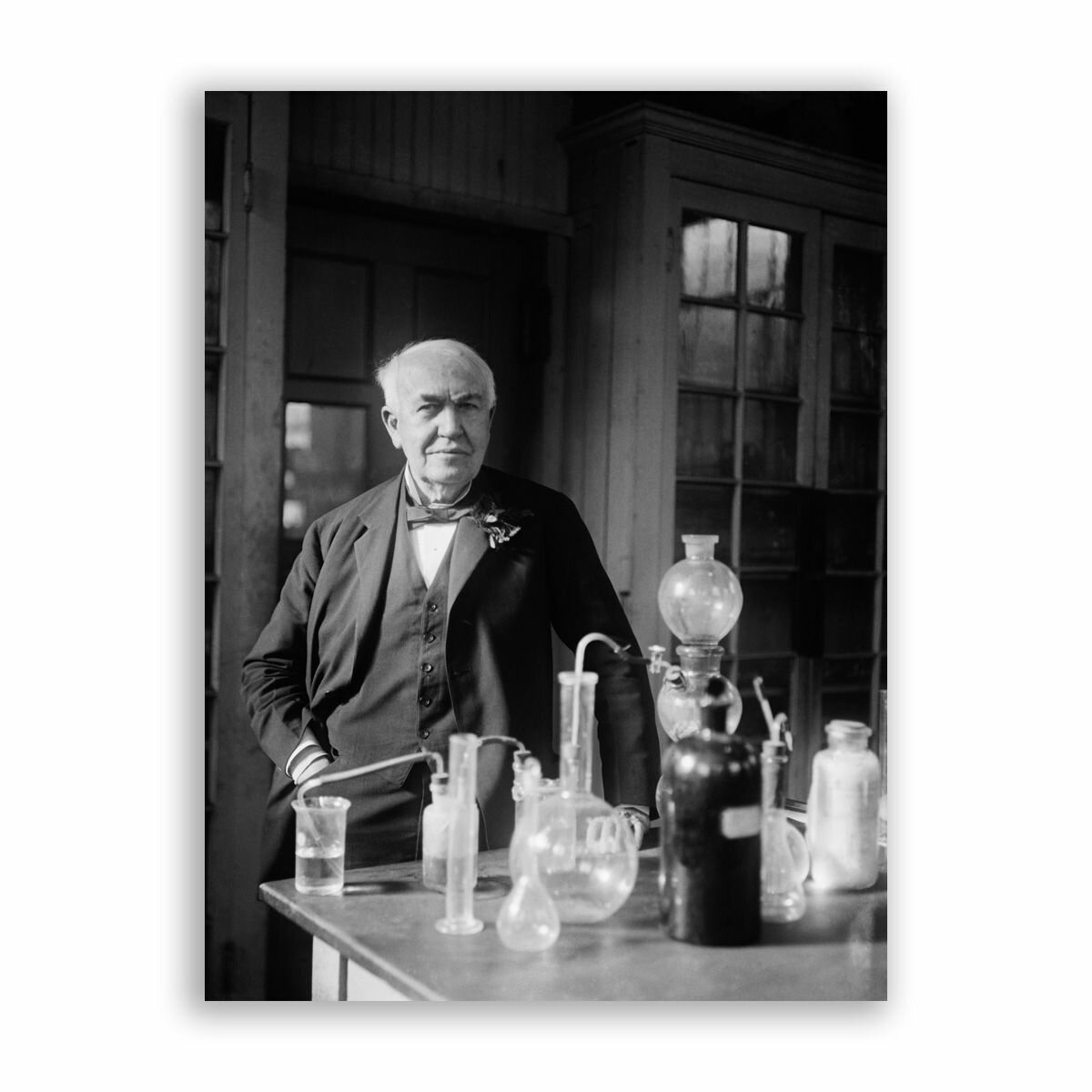 Постер, плакат на бумаге / Томас Эдисон / Размер 40 x 53 см