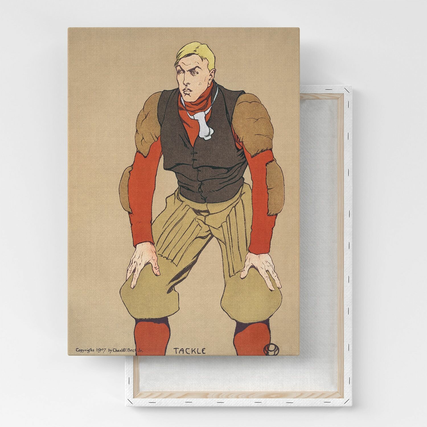 Картина на холсте, репродукция / Эдвард Пенфилд - American football player / Размер 80 x 106 см