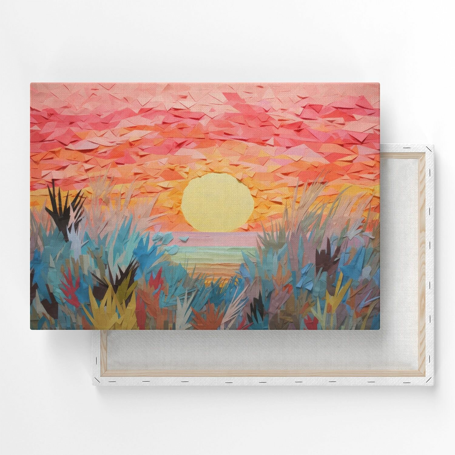 Картина на холсте, репродукция / Абстракция - Солнце / Размер 40 x 53 см