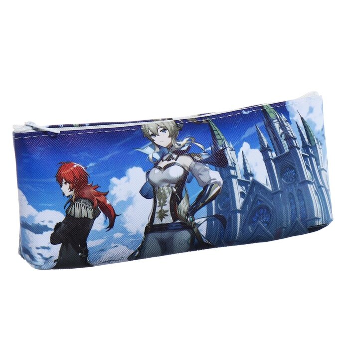 Пенал Calligrata "Аниме", ПВХ, на молнии, синий, 3x19,5x9 см