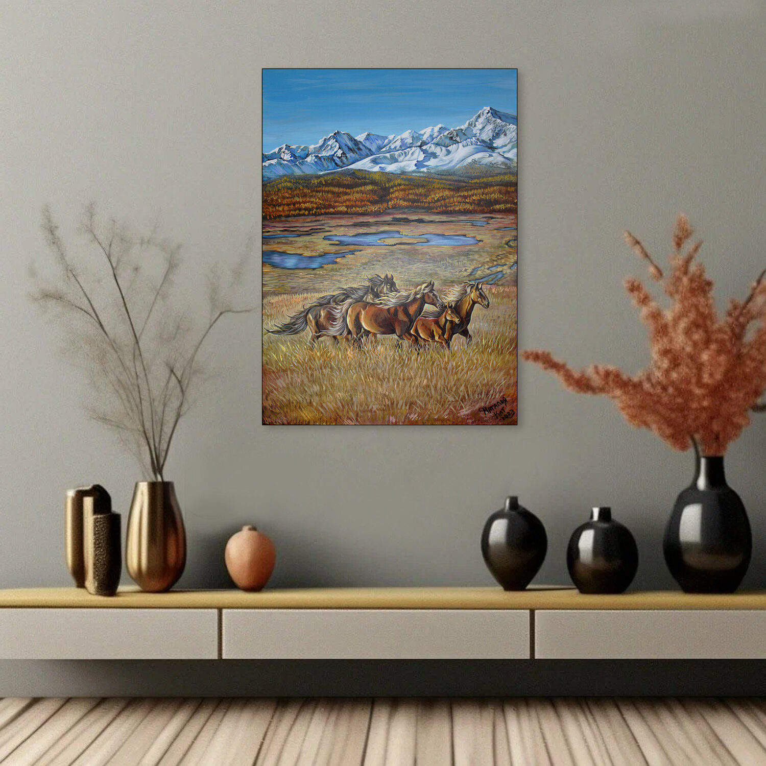 Степь и лошади