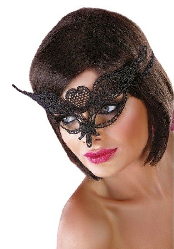 Маска Livia Corsetti, кружевная, эластичная, размер S/L, чёрная, 1 шт.