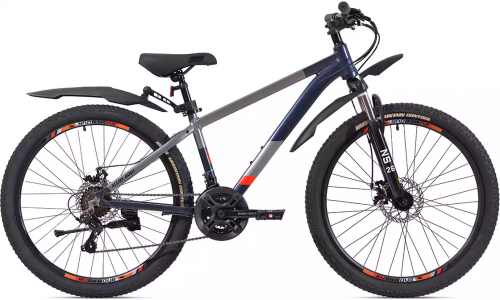 Горный велосипед Rush Hour 26" NS 650 DISC AL серый , рама 16" (21 скорость)