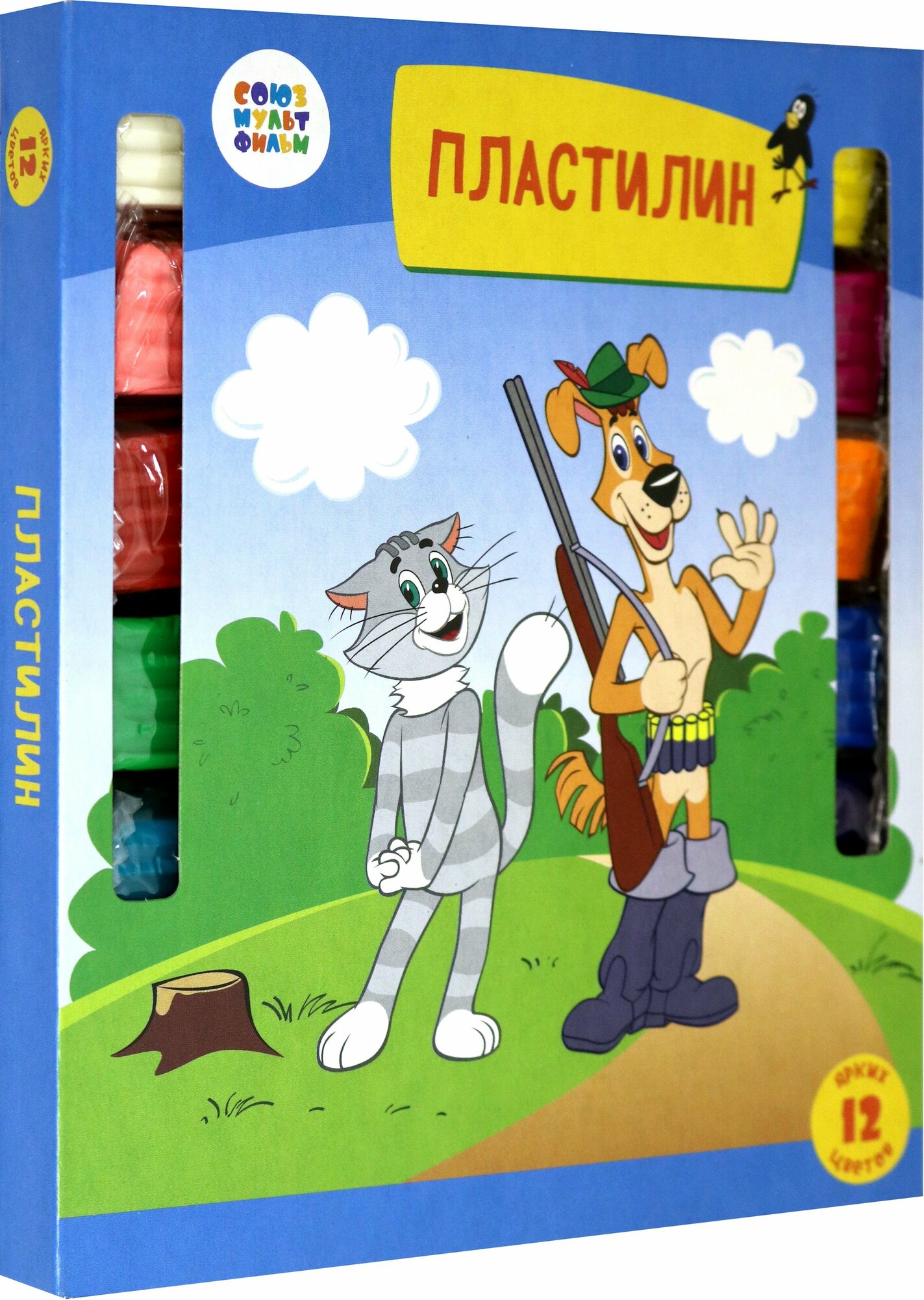 Пластилин 12 цветов, " Простоквашино", 216гр (СМФ 12076)