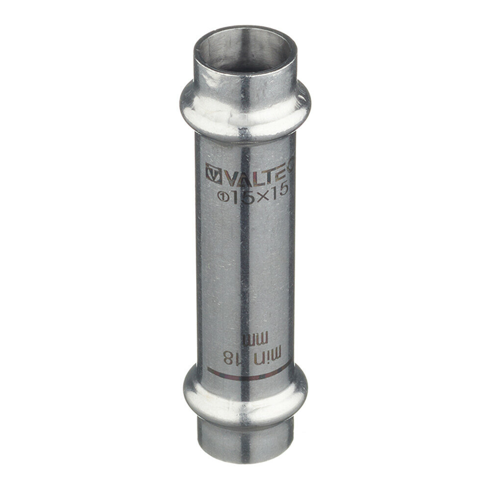 Муфта-пресс нержавеющая сталь надвижная Valtec 15х15 мм (5/160) VTi.904. I.001515