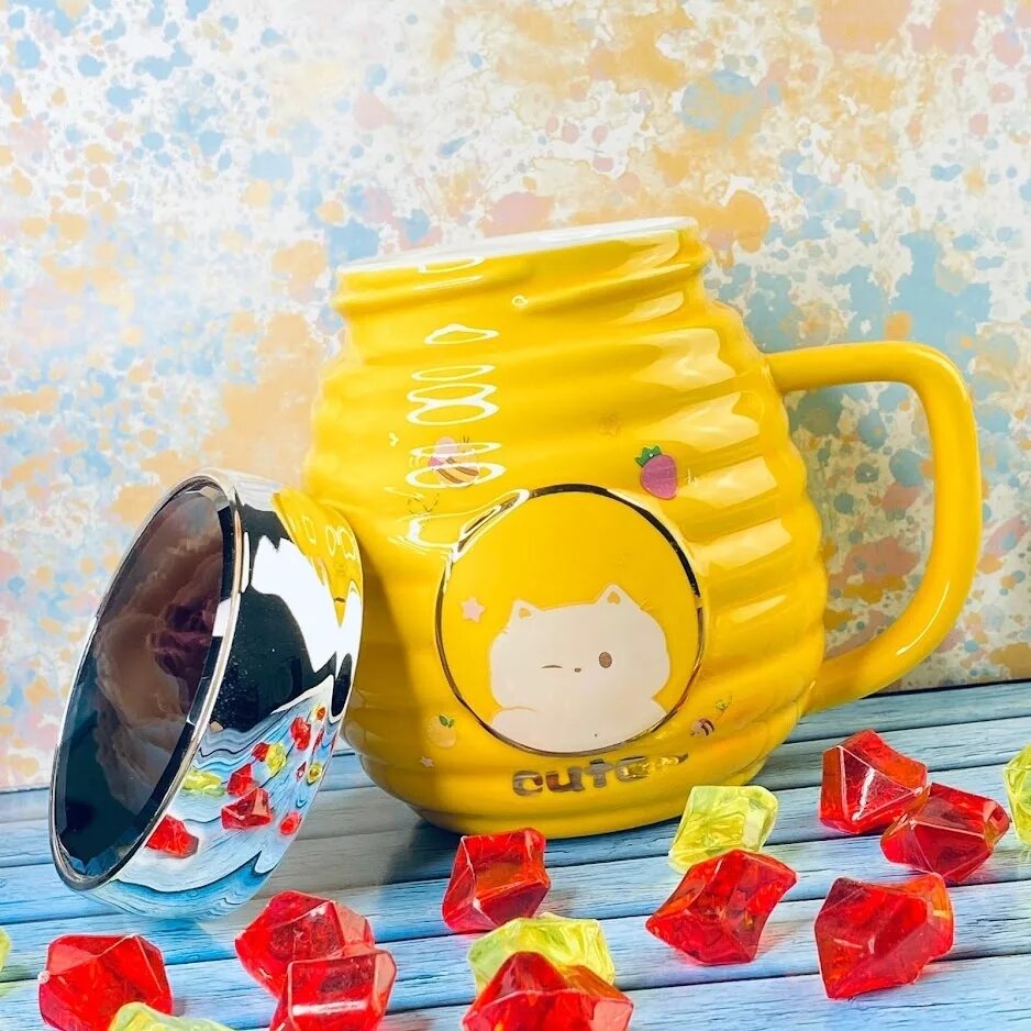 Детская кружка 470мл с крышкой Фарфор 315-040 118-315-040