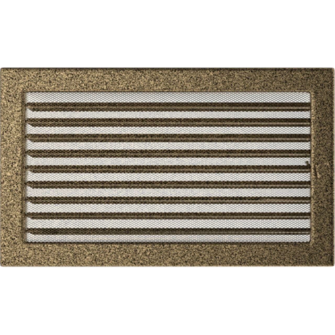Вентиляционная решетка Черная/Золото с задвижкой (22x37) 22 37CZX
