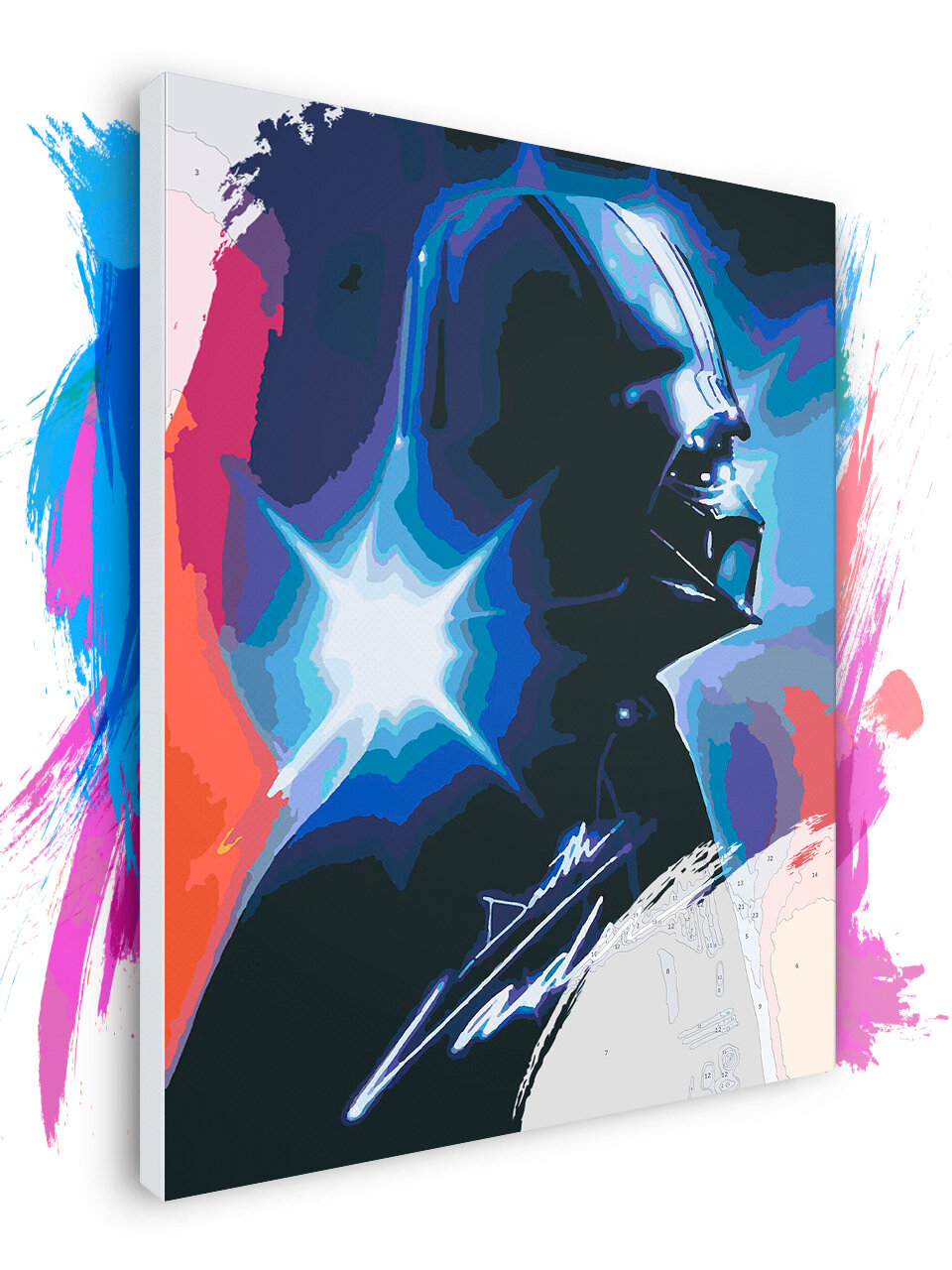 Картина по номерам на холсте Darth Vader Звездные Войны, 40 х 60 см