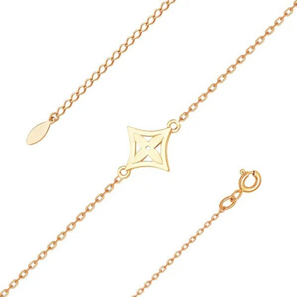 Браслет, красное золото, 585 проба