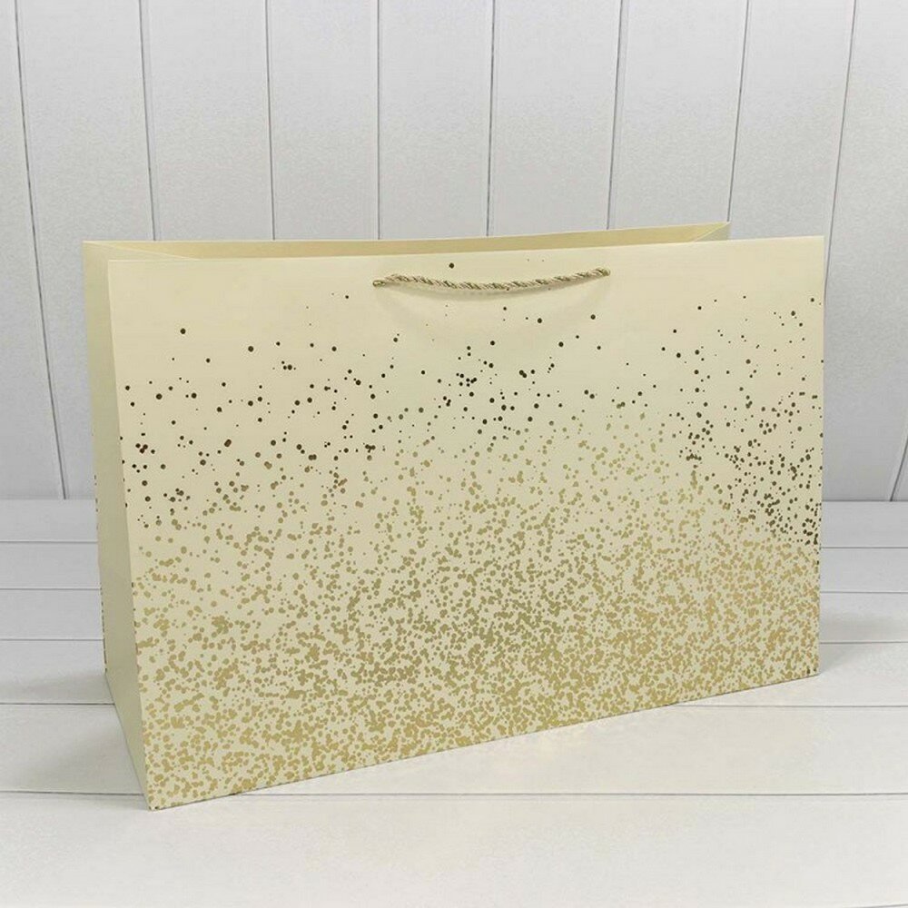 Пакет подарочный "золотые вкрапления" 64*42*25