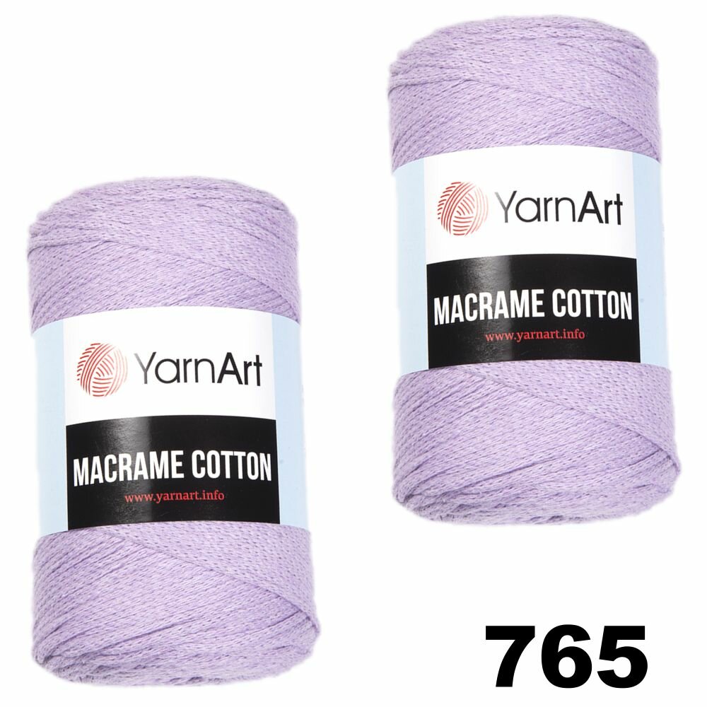 Пряжа для вязания YarnArt Macrame Cotton (Макраме Коттон) / цвет 765 - Сирень, 2 мотка / 225м/250г