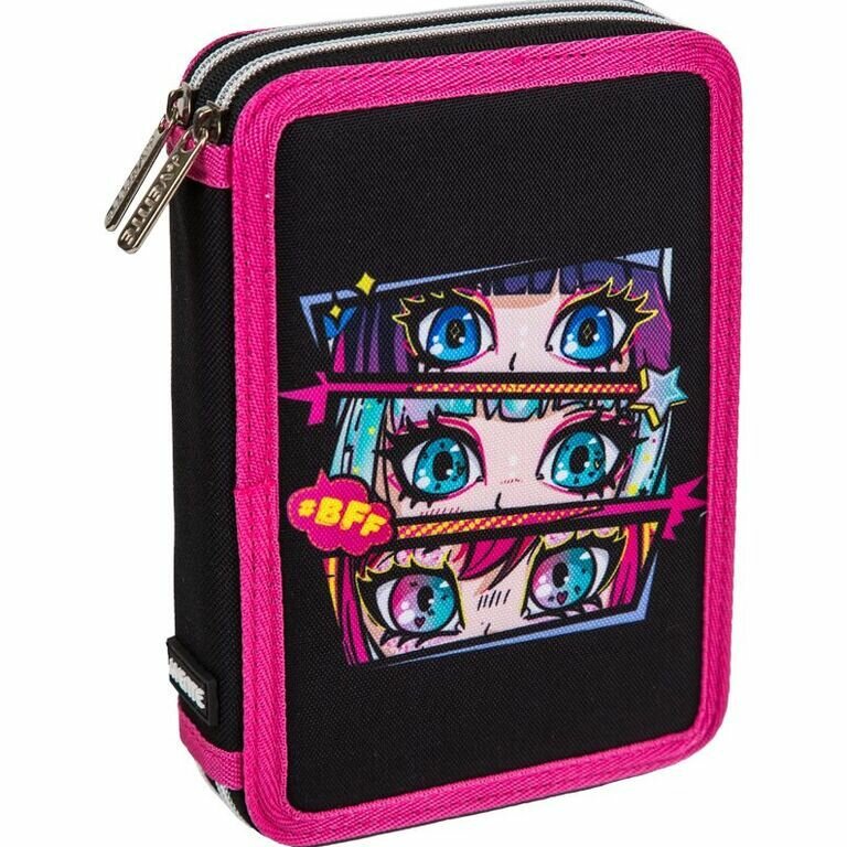 Пенал 2секц. д/дев. 210*140 "deVENTE. BFF" для 44 предметов, плотный текстиль, на молнии