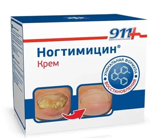 911 Ногтимицин крем 30 мл 3уп