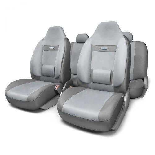 Чехлы автомобильные Autoprofi Comfort Велюр серый 9 предметов