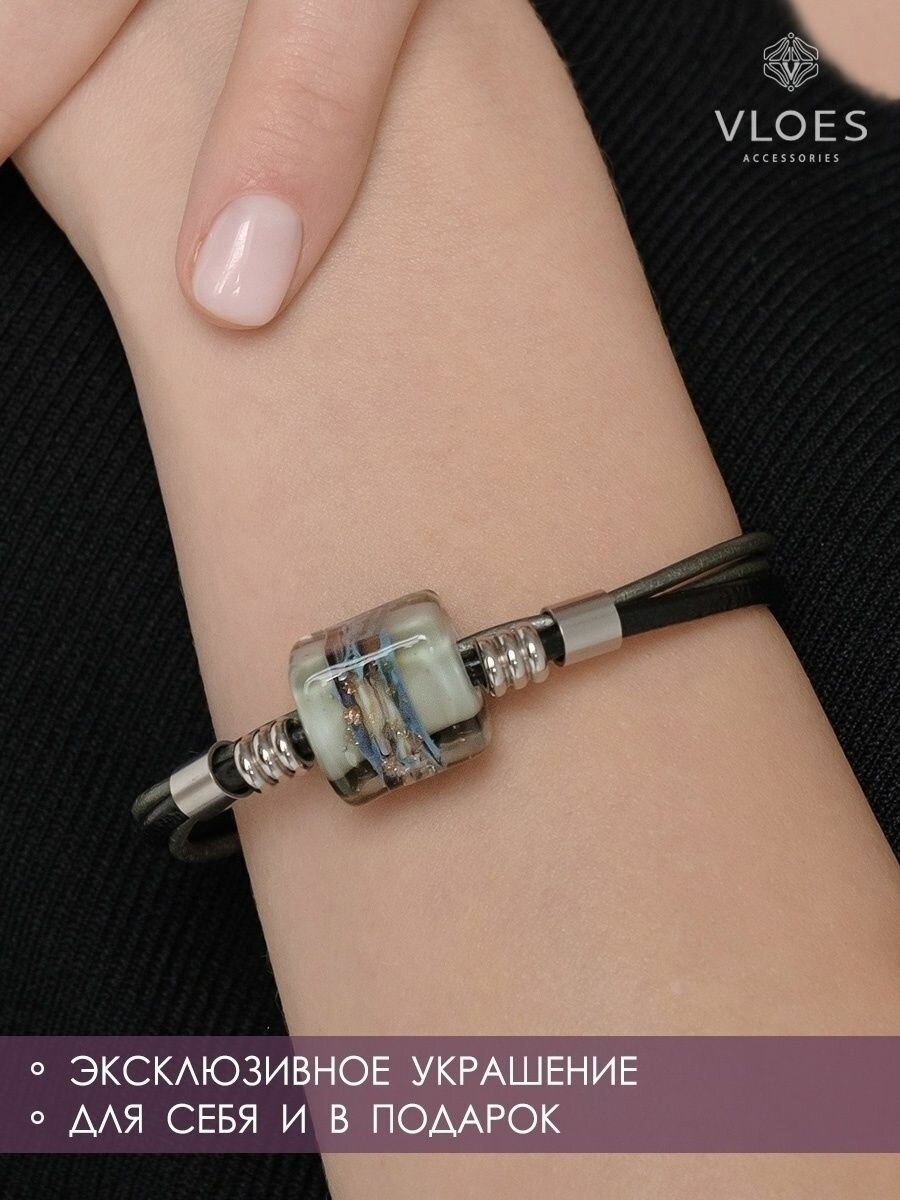 Браслет, стекло, муранское стекло