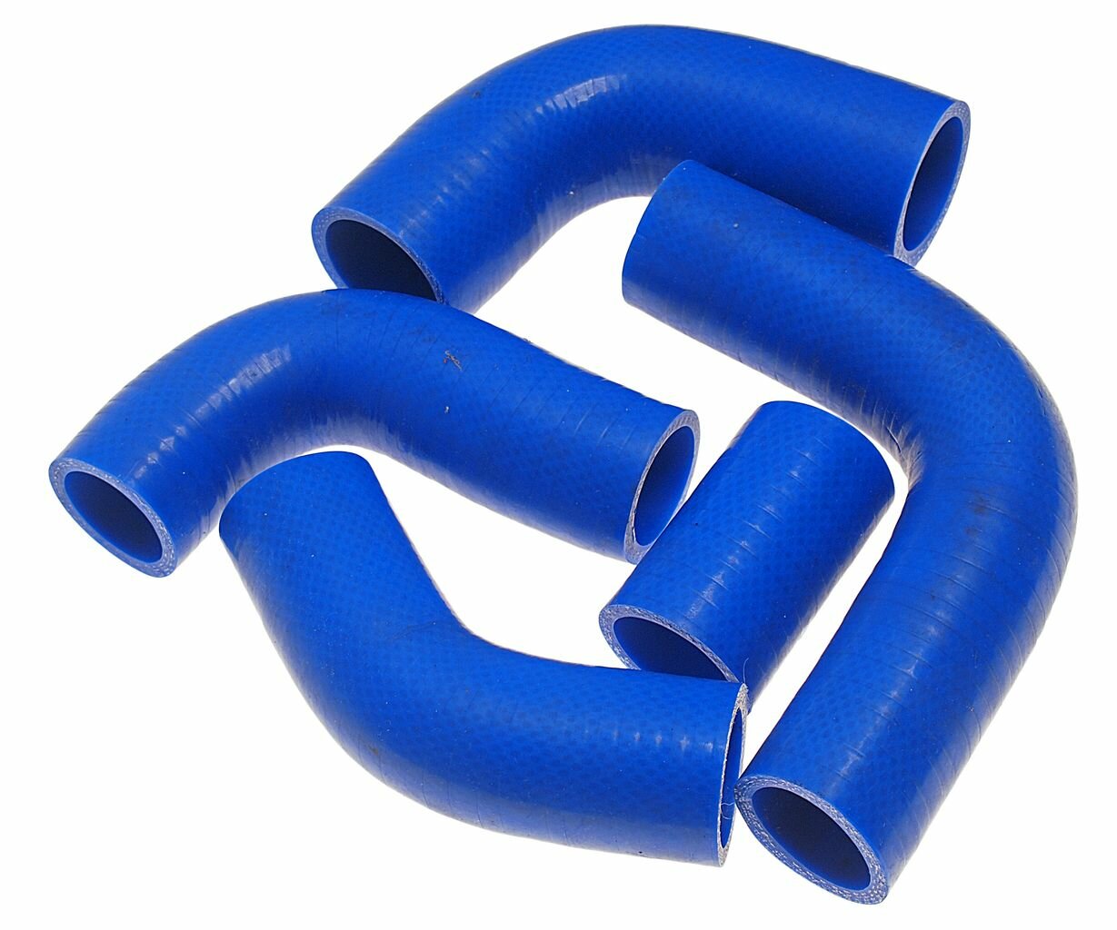 Рем. комплект патрубков радиатора ГАЗ-3302 дв. ЗМЗ-406 (компл 5 шт.) силикон синий/ РусТех