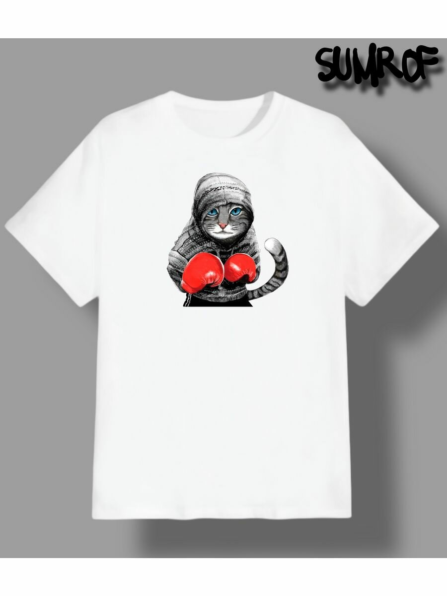 Футболка кот боксер