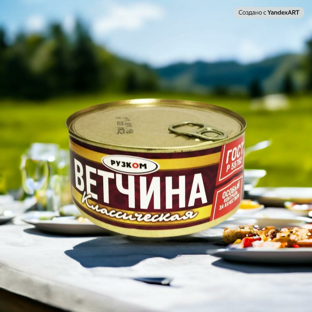 Ветчина Классическая "рузком"ГОСТ 325гр. 6 шт.