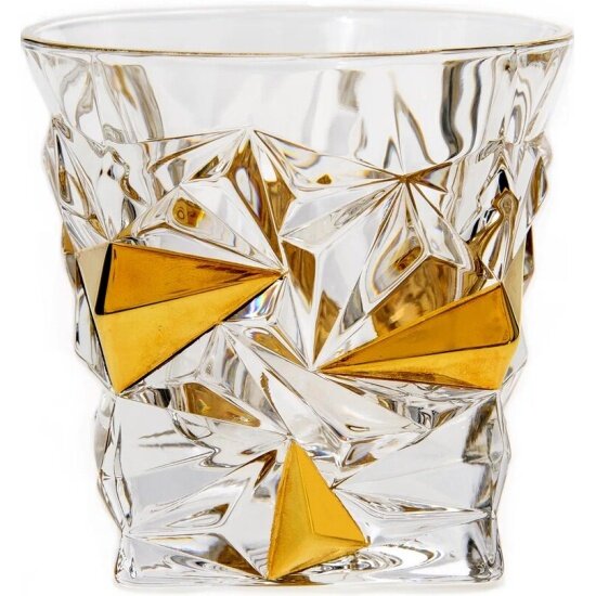 Набор стаканов для виски Bohemia Jihlava "GLACIER" декор "Золото" 350 мл. 6 шт. 79/29J42/0/80J24/350/6919001