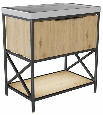 Тумба с раковиной Mixline Бруклин 80 дуб бунратти