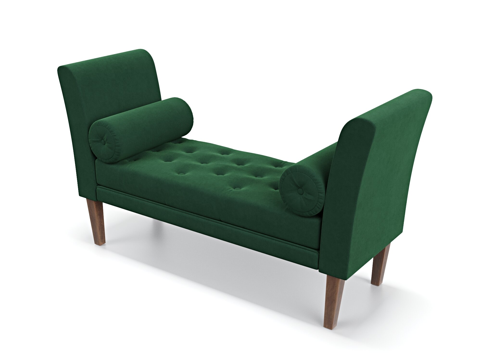 Банкетка Arsko Сплит 3 Emerald, изумрудный, велюр, пуф, в прихожую, в коридор, в спальню, для ног, дизайнерская, лофт