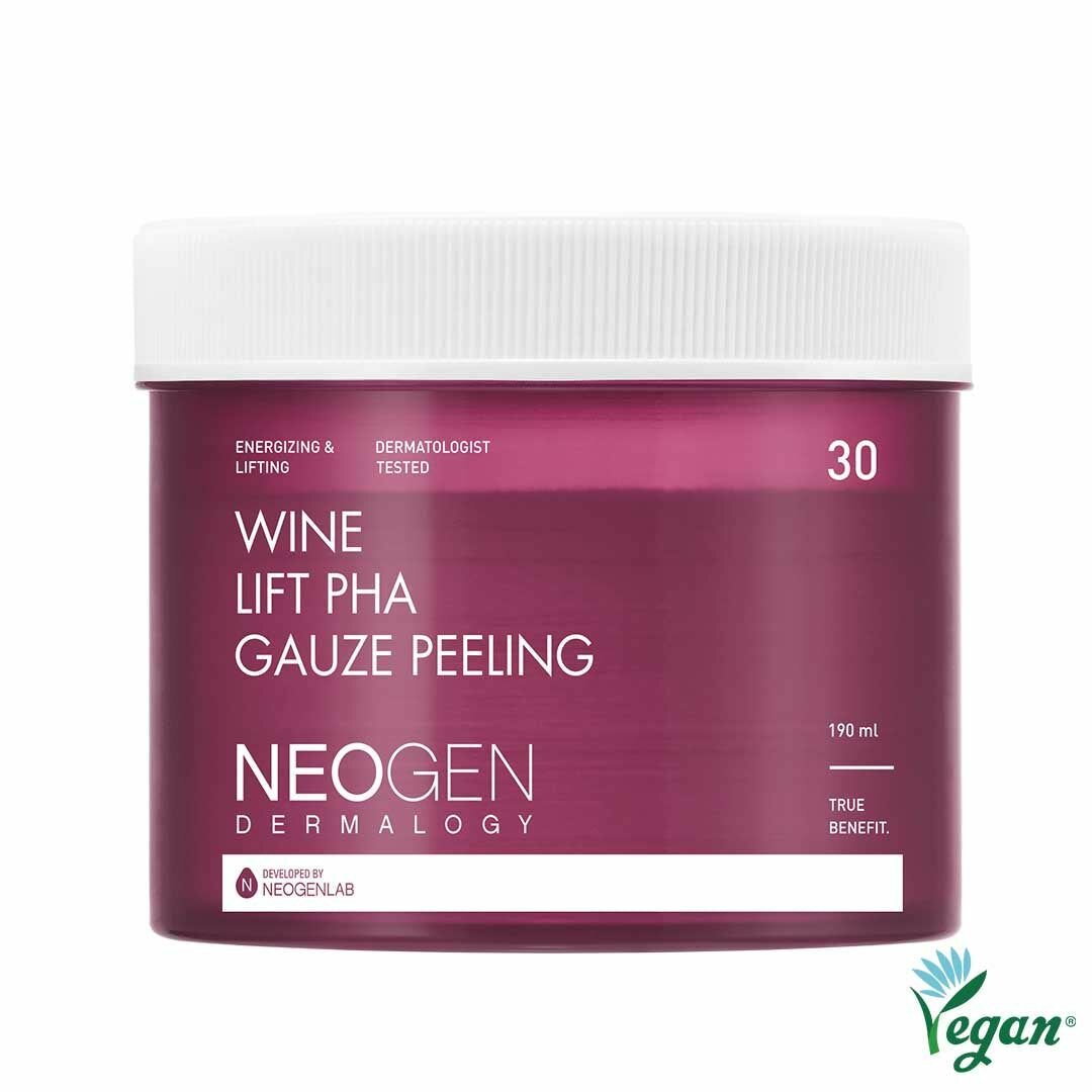 NEOGEN Отшелушивающие диски для лица Wine Lift Guaze Peeling (30 шт)