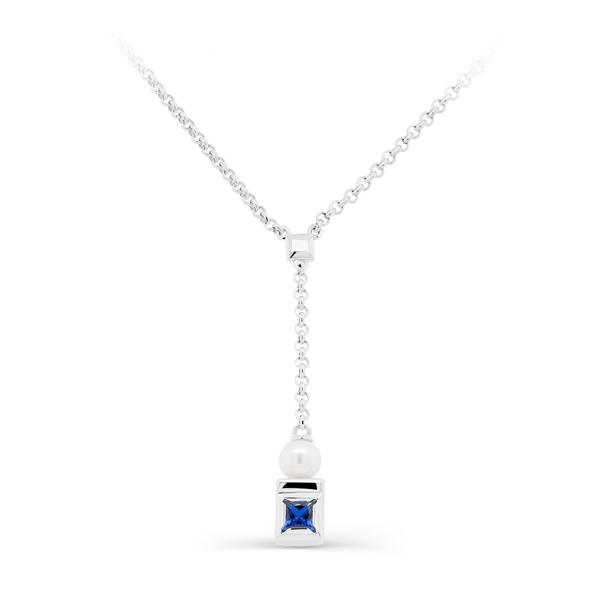 Колье, серебро, 925 проба, родирование, фианит