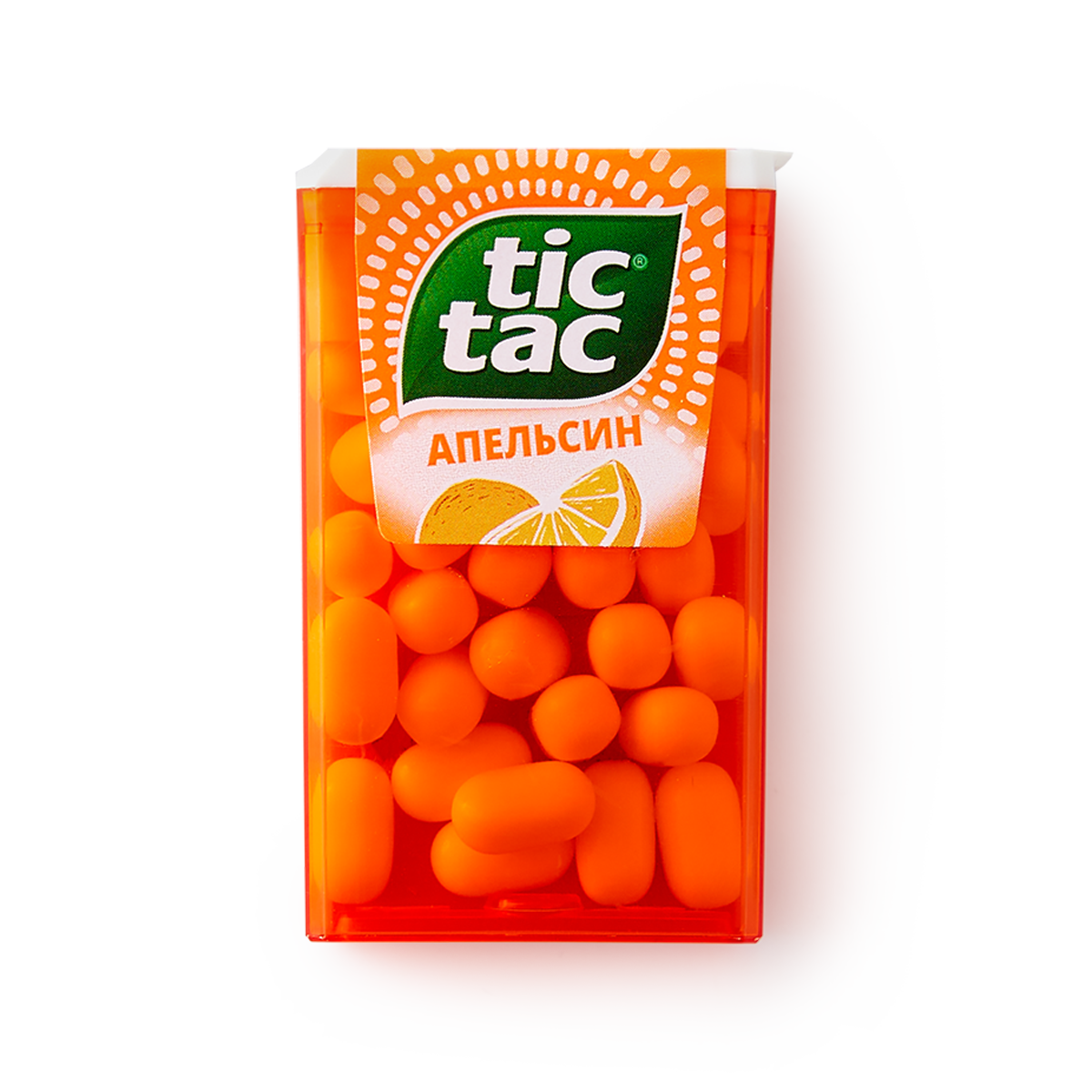 Драже Tic Tac со вкусом апельсина, пластиковая коробка, 16 г