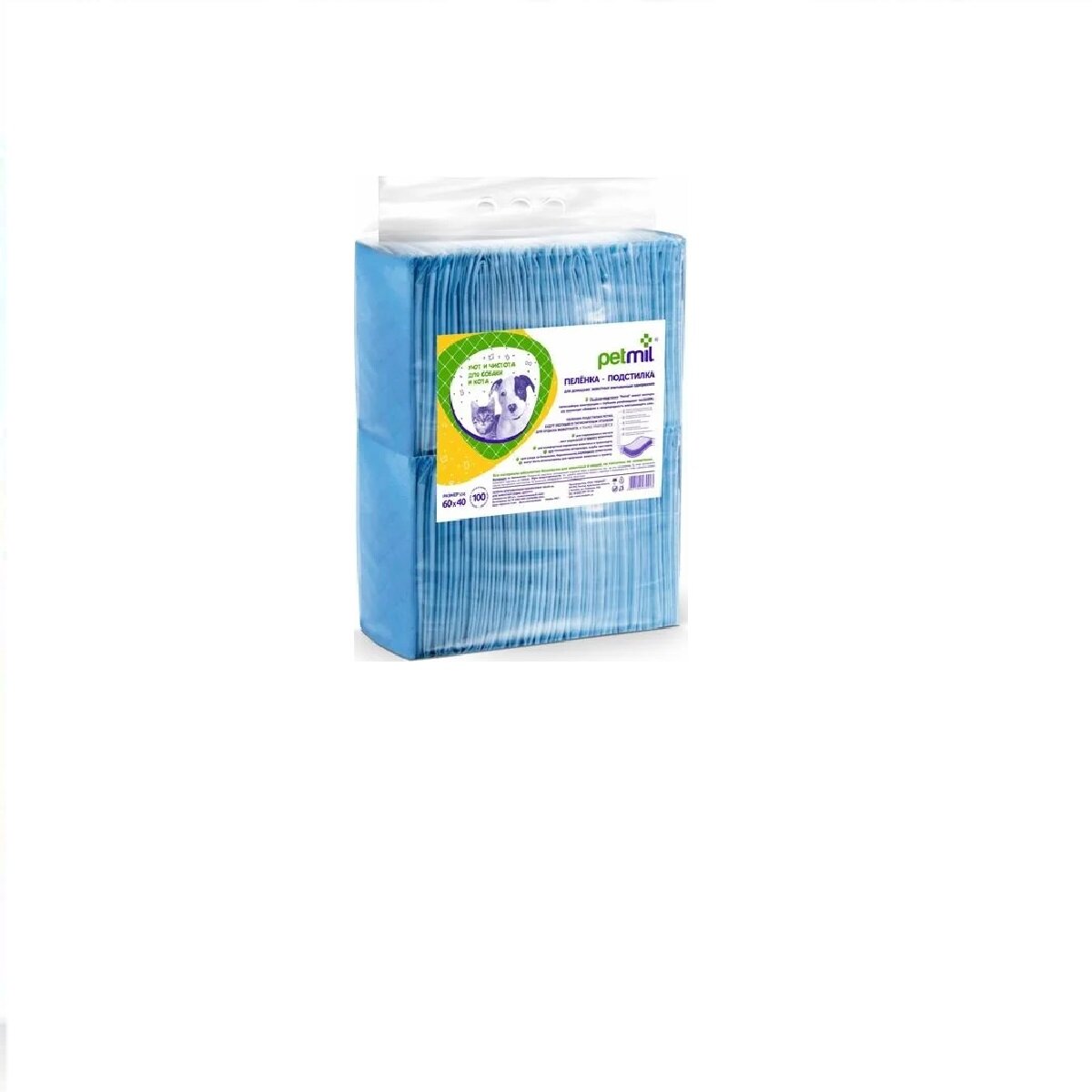 Petmil Пеленка впитывающая одноразовая 60*40*100шт
