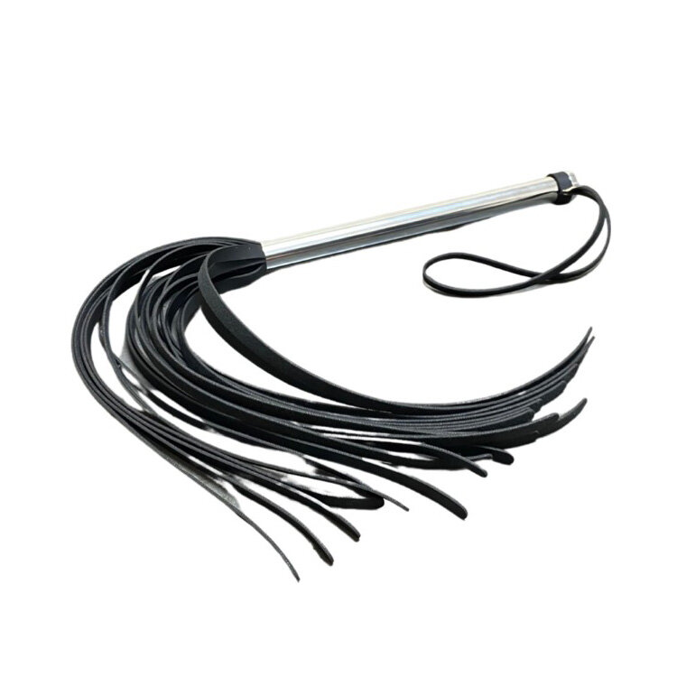 Флоггер Crazy HandMade, с хромированной рукояткой, искусственная кожа, 50см