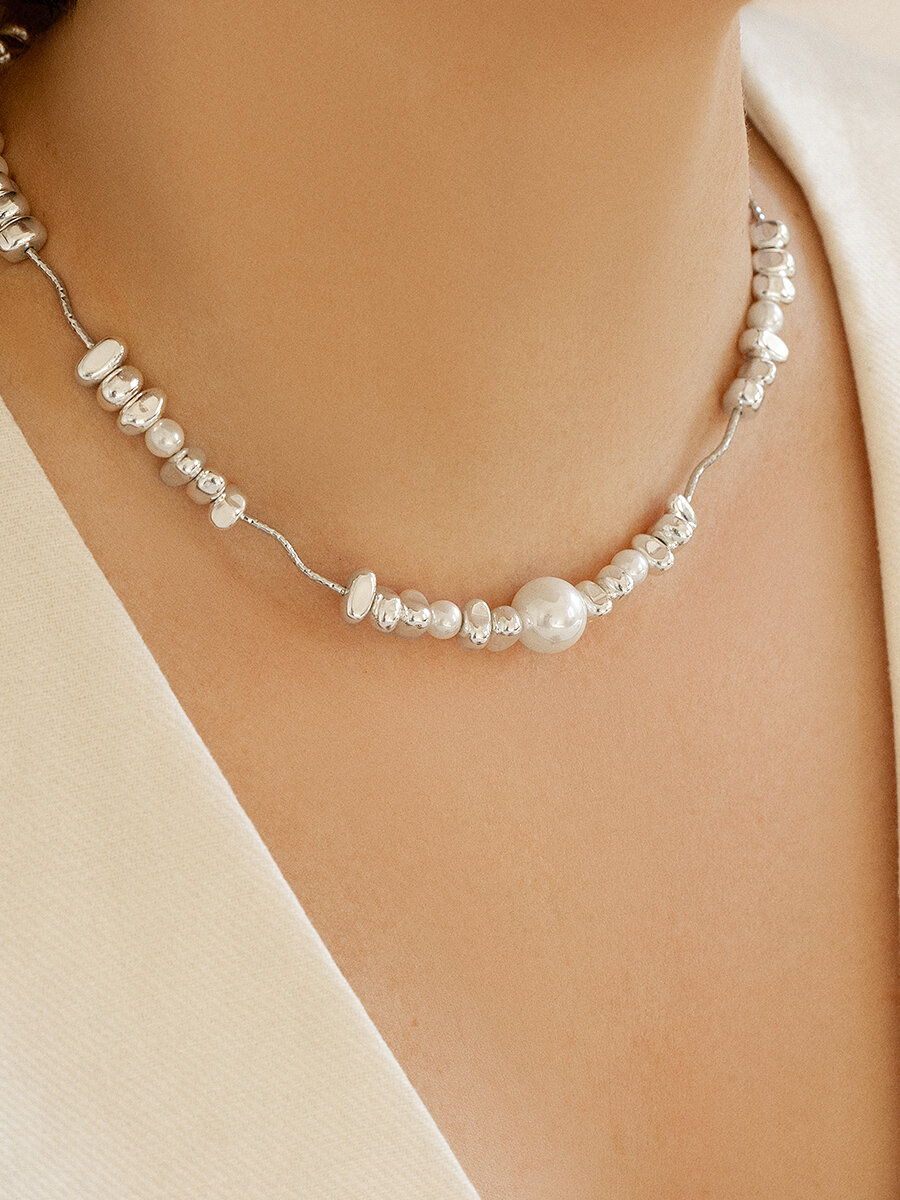 Колье, жемчуг имитация