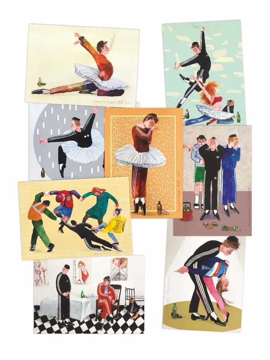 Открытки для посткроссинга 8 штук А. Богатырёв.