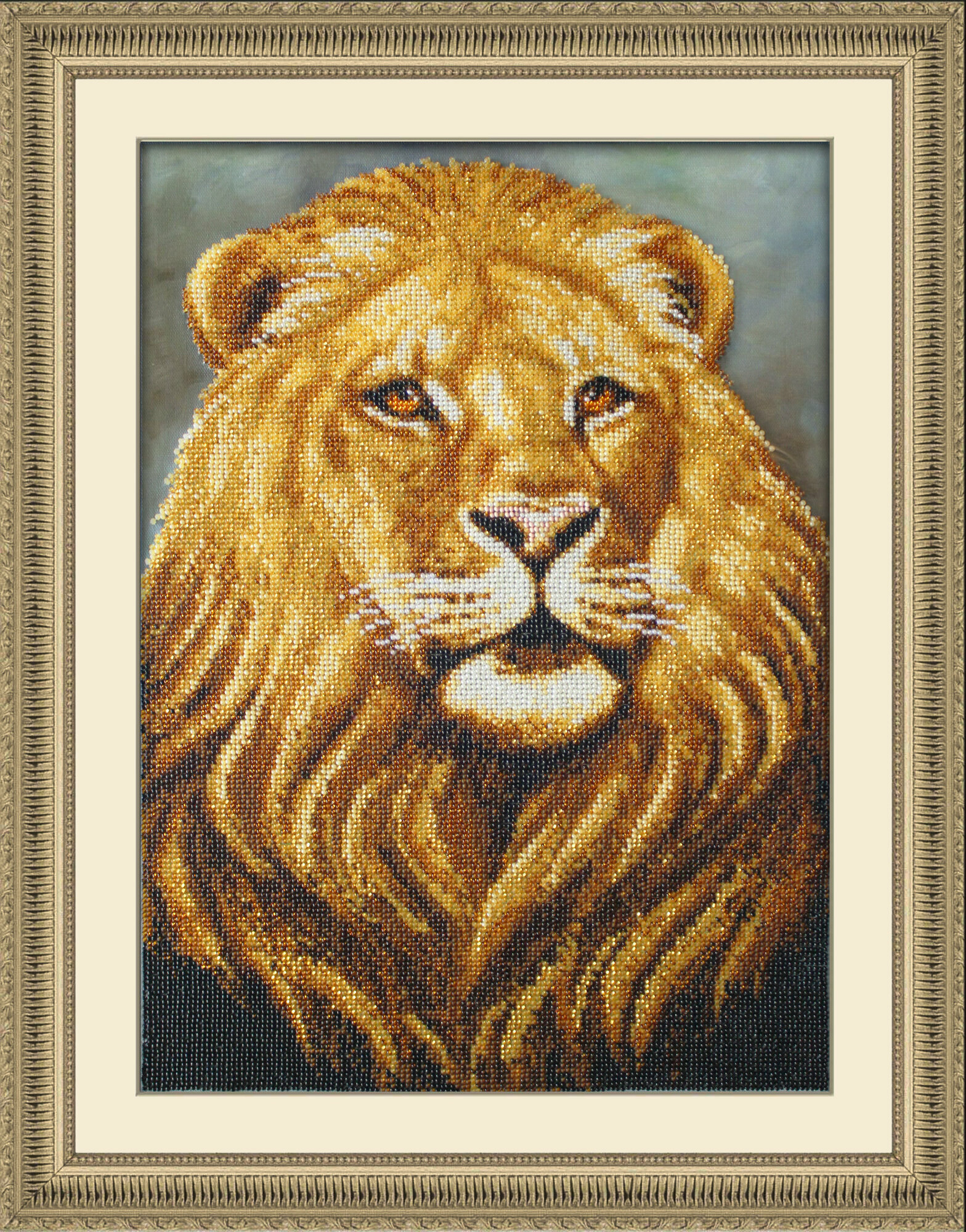 Набор для вышивания бисером "паутинка" Б-1420 Лев