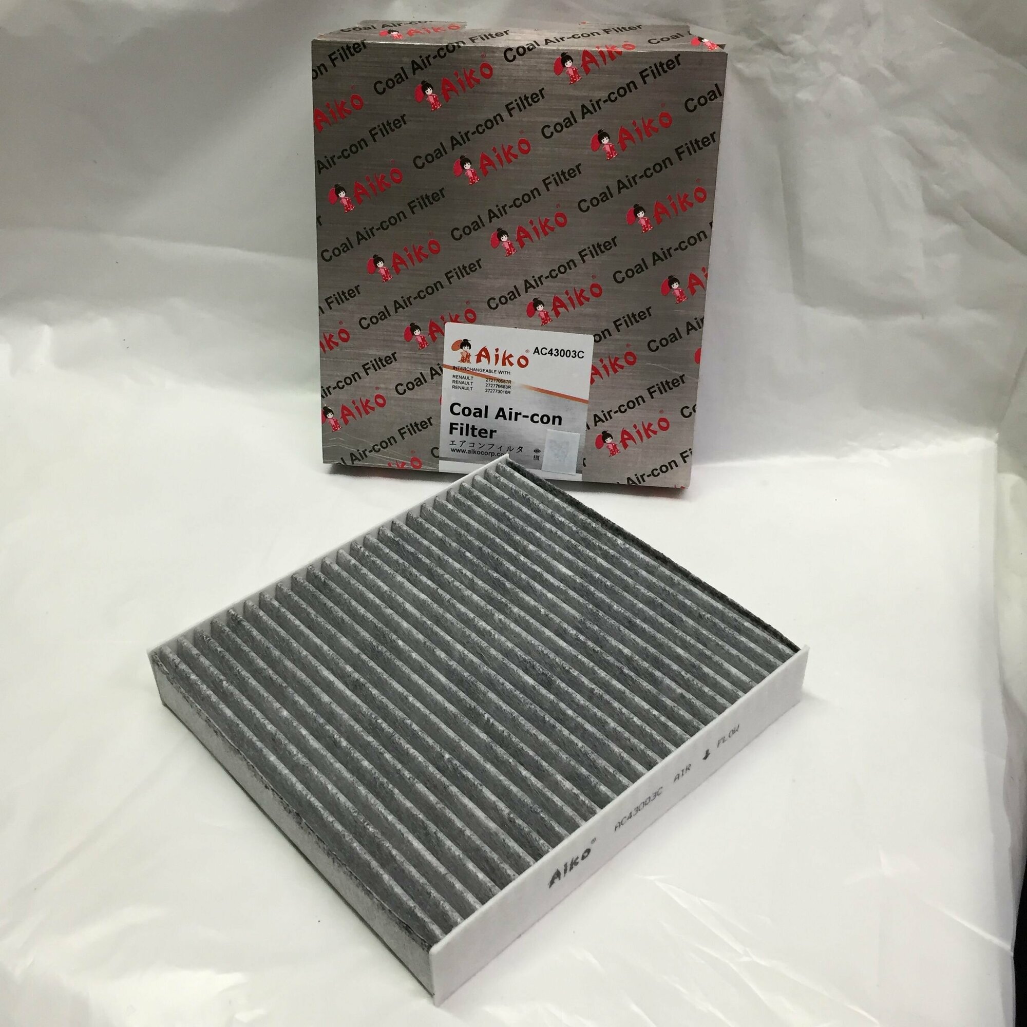 Угольный фильтр салона AIKO AC43003C Logan II Vesta Xray 2012- OEM 27 27 705 67R