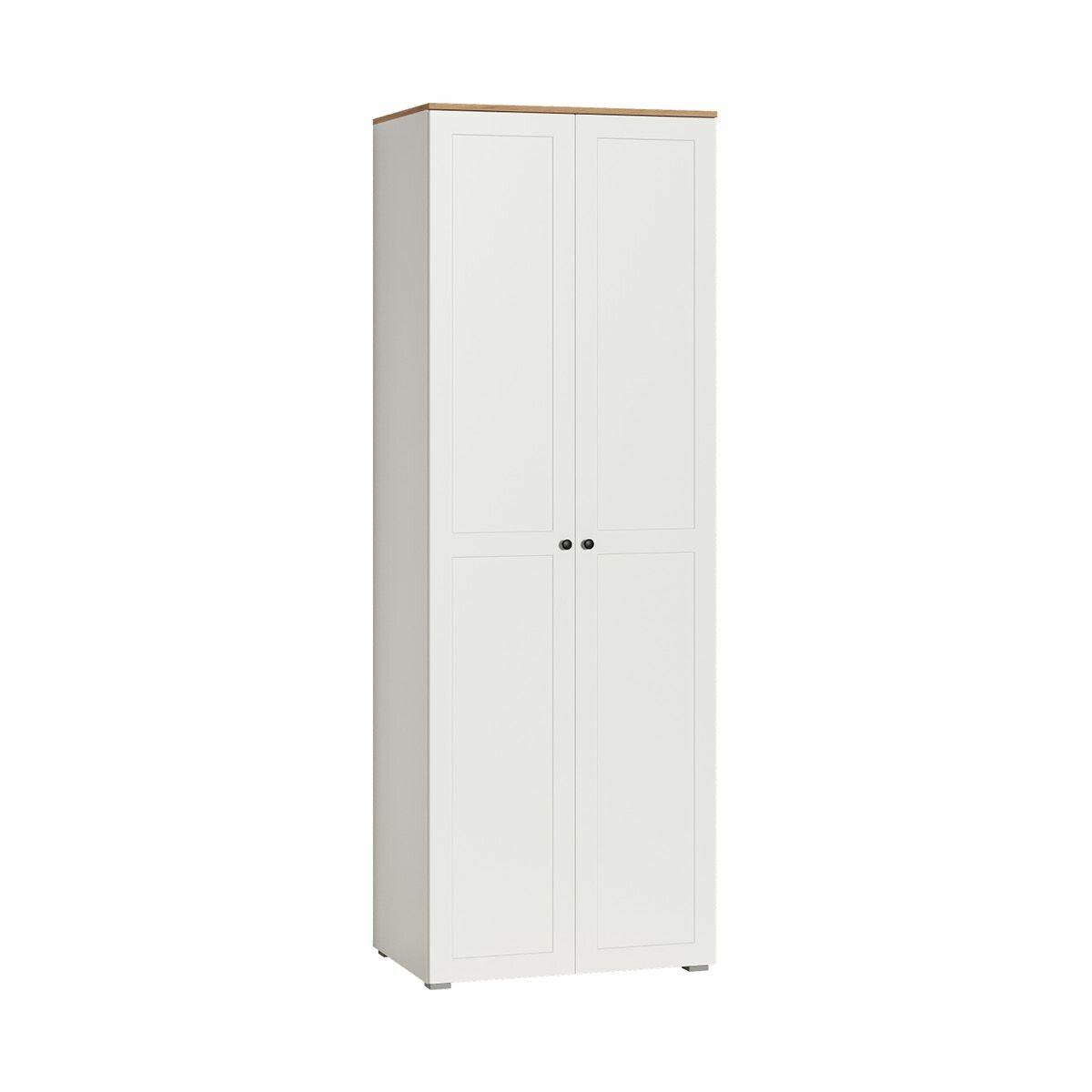 Остин Шкаф 13.224 Белая шагрень/Дуб Золотой CRAFT (Моби)