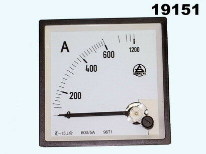 Измерительная головка амперметр 600/5А 96*96мм AC