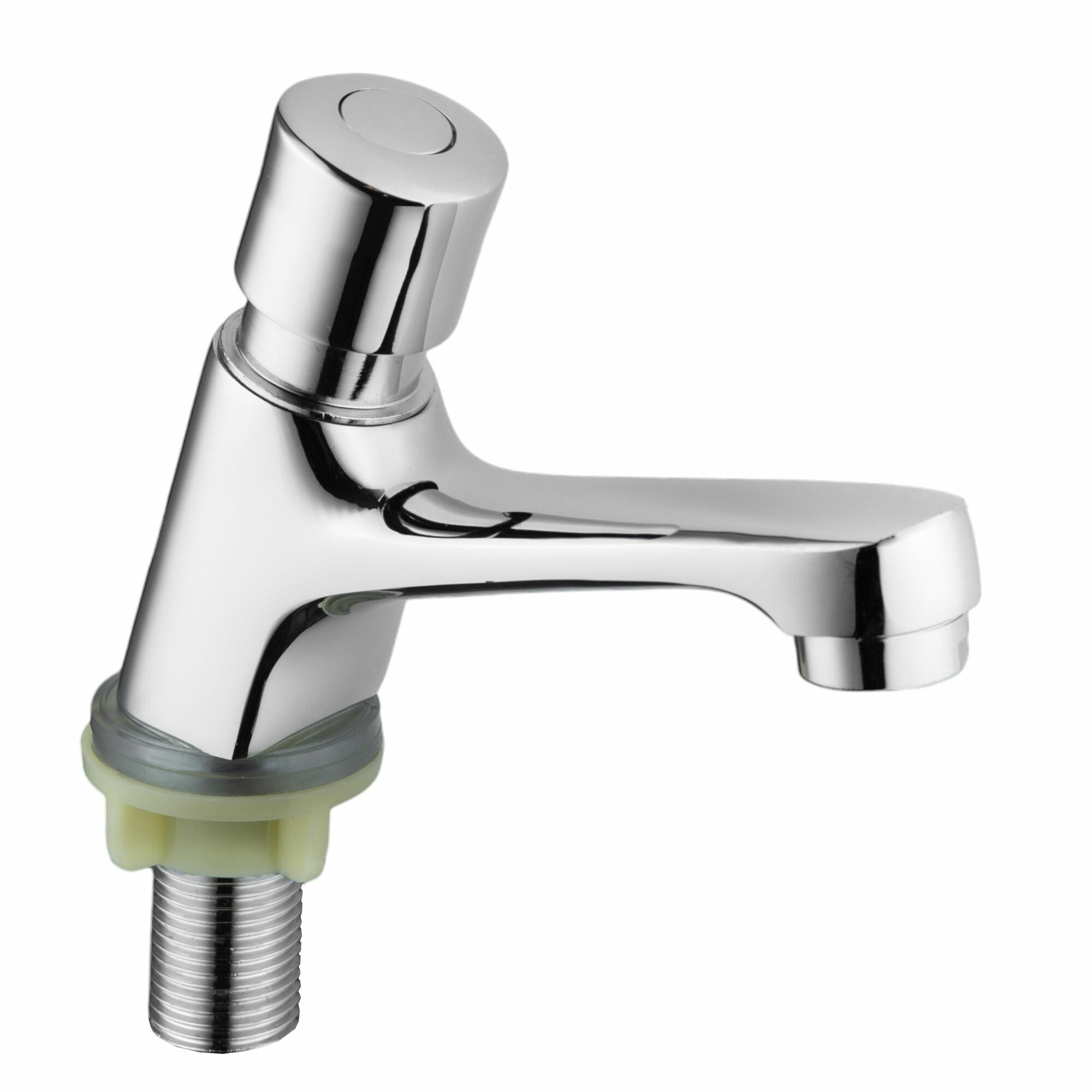 Кран для холодной воды нажимной порционный, хромированный, Potato