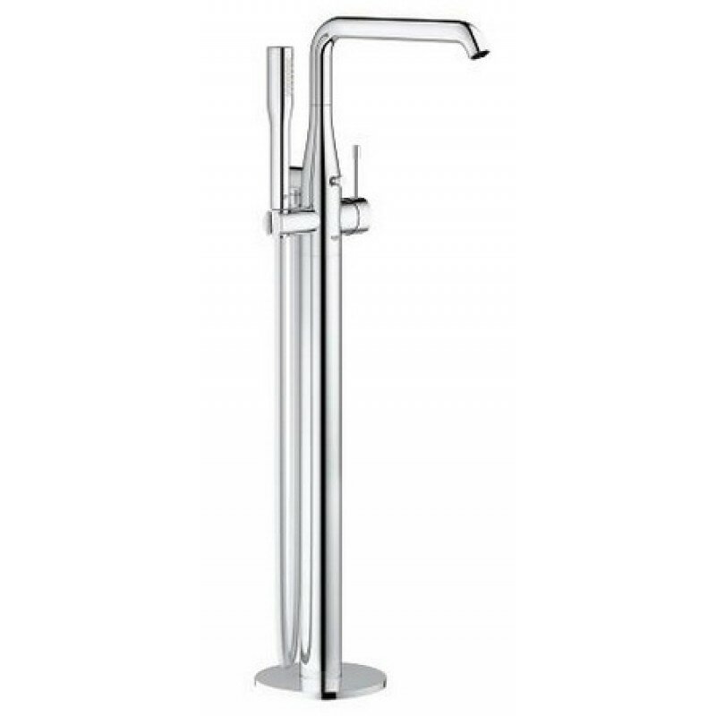 23491001 GROHE Essence+ Смеситель напольный для ванны с душевым гарнитуром, цвет хром