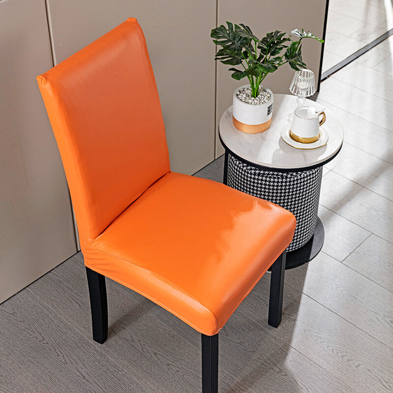 Водонепроницаемый кожаный чехол для стула с растяжкой, утолщенный, полное покрытие, универсальный защитный чехол для стула для дома и ресторана